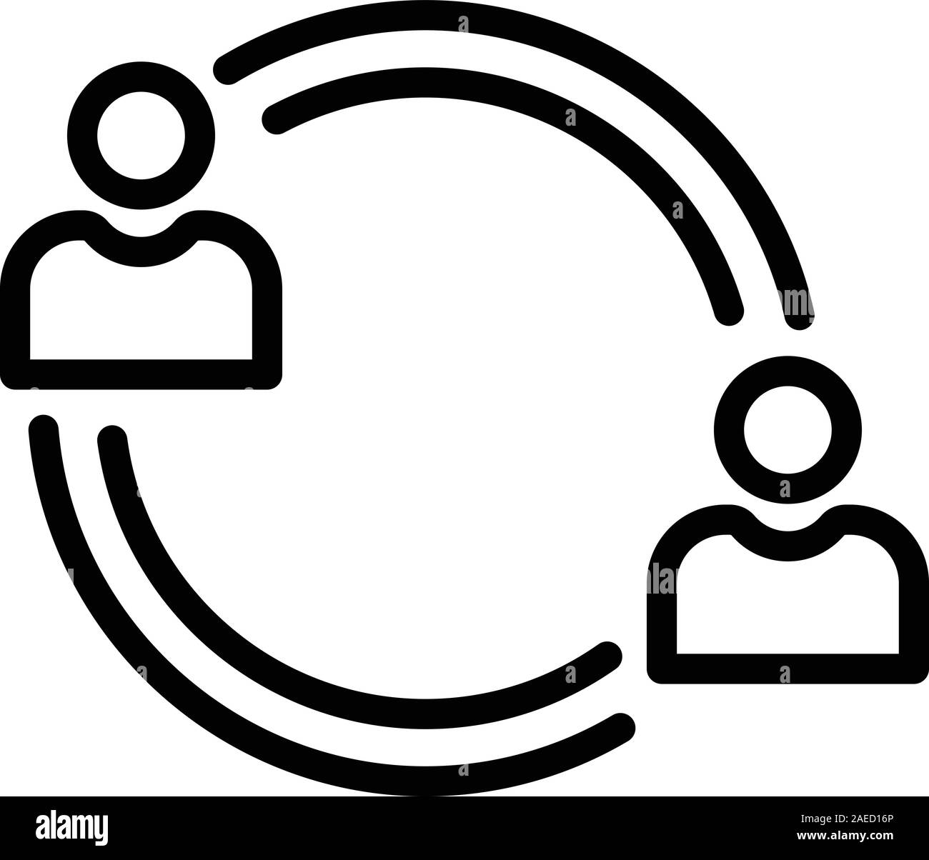 People talking icon, outline style Stock Vector Image & Art - Alamy