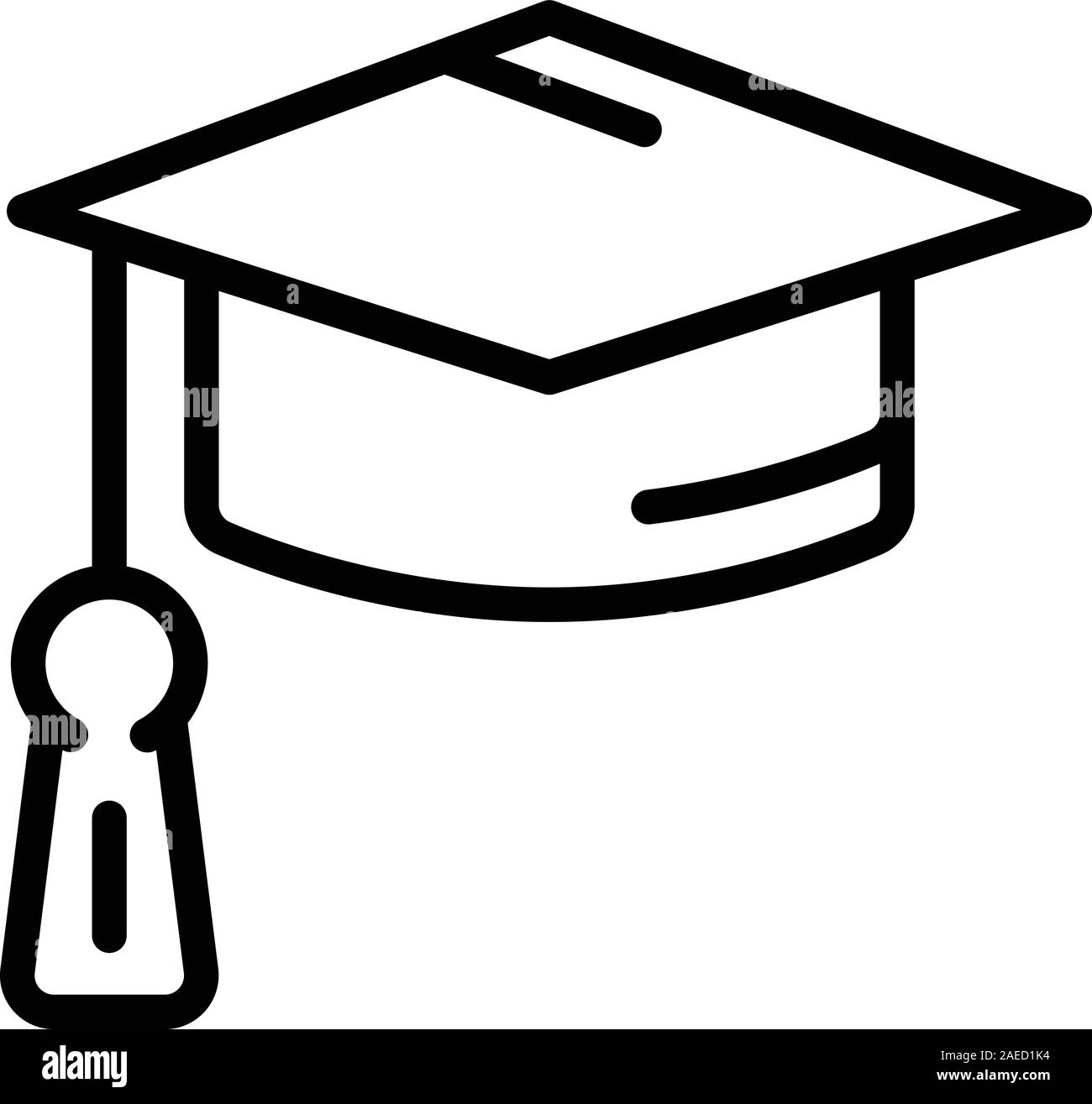 Graduation hat icon, outline style Stock Vector Image & Art - Alamy