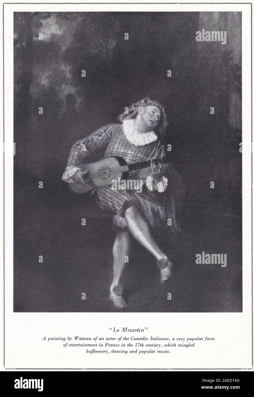 'Le Mezzetin' by Jean-Antoine Watteau - a painting of an actor of the ...