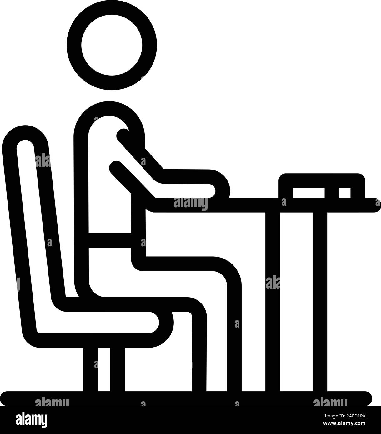 Student at lesson icon, outline style Stock Vector Image & Art - Alamy