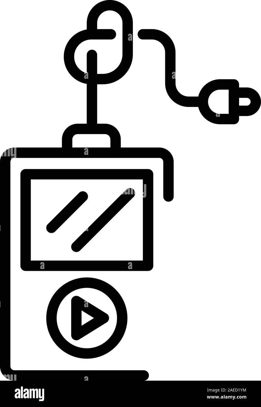 Music player icon, outline style Stock Vector Image & Art - Alamy