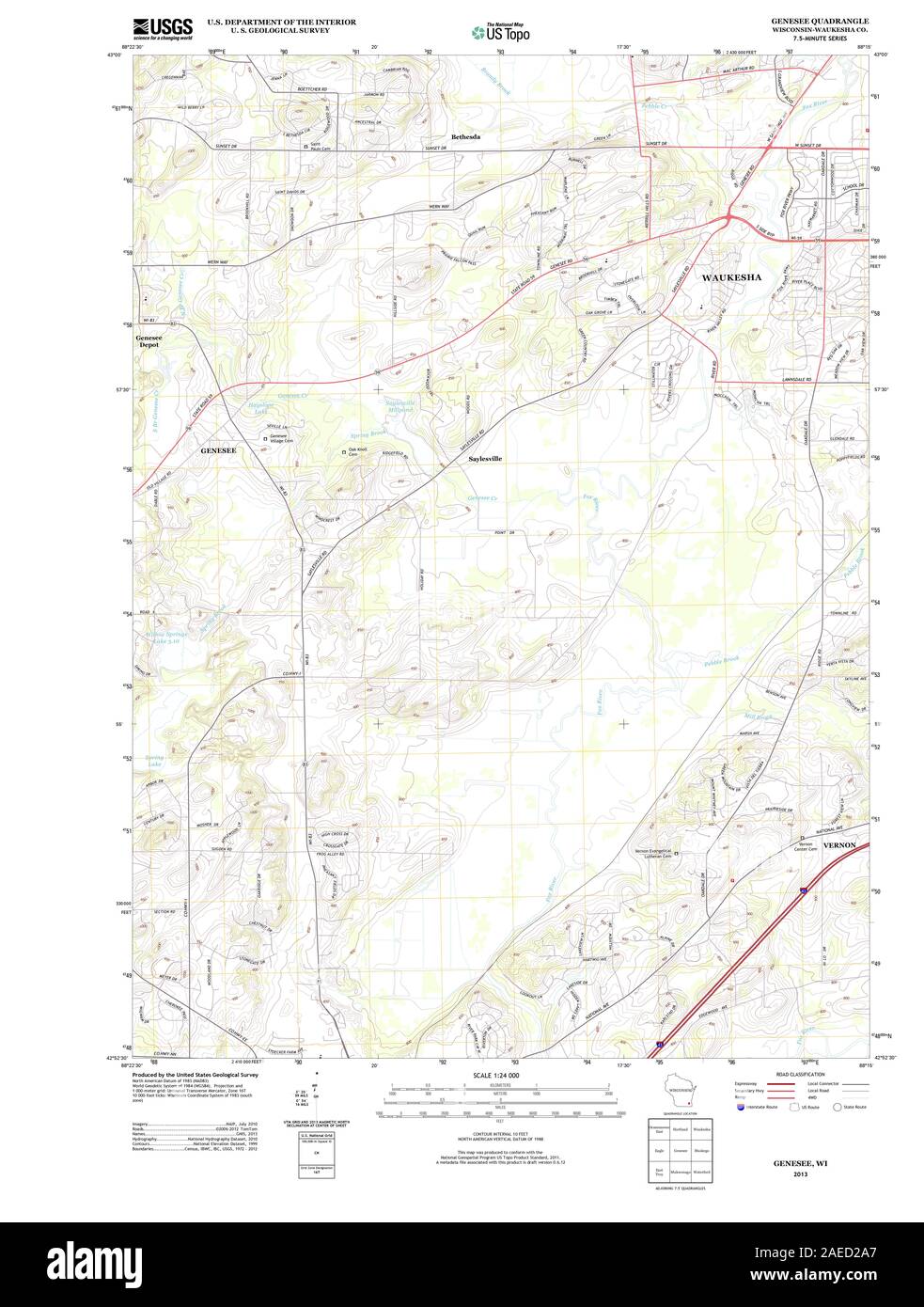 Genesee map Cut Out Stock Images & Pictures - Alamy