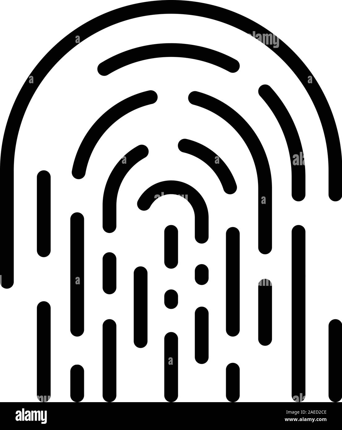 Fingerprint icon, outline style Stock Vector Image & Art - Alamy