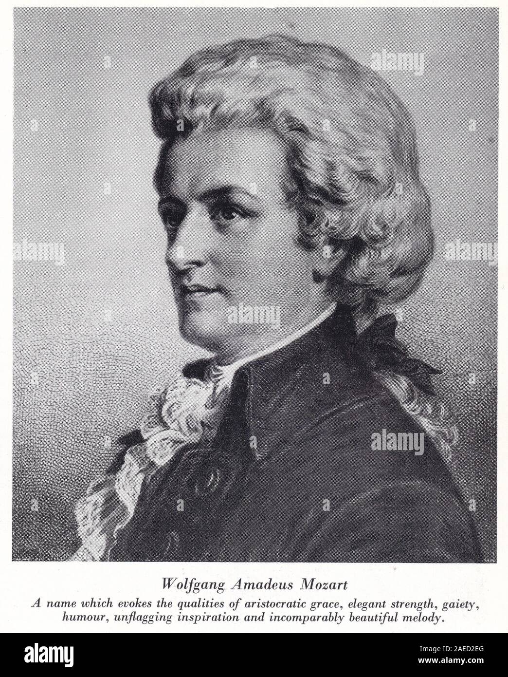 Wolfgang Amadeus Mozart - Portrait of the Famous Composer Stock Photo ...