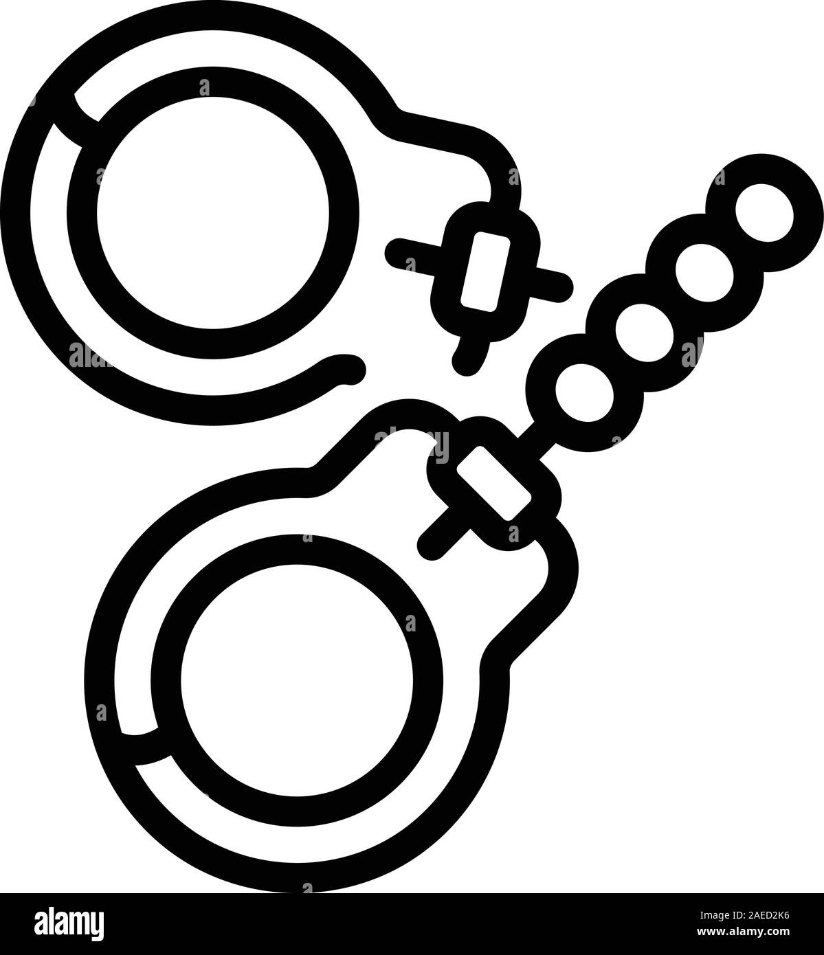 Handcuffs icon, outline style Stock Vector Image & Art - Alamy