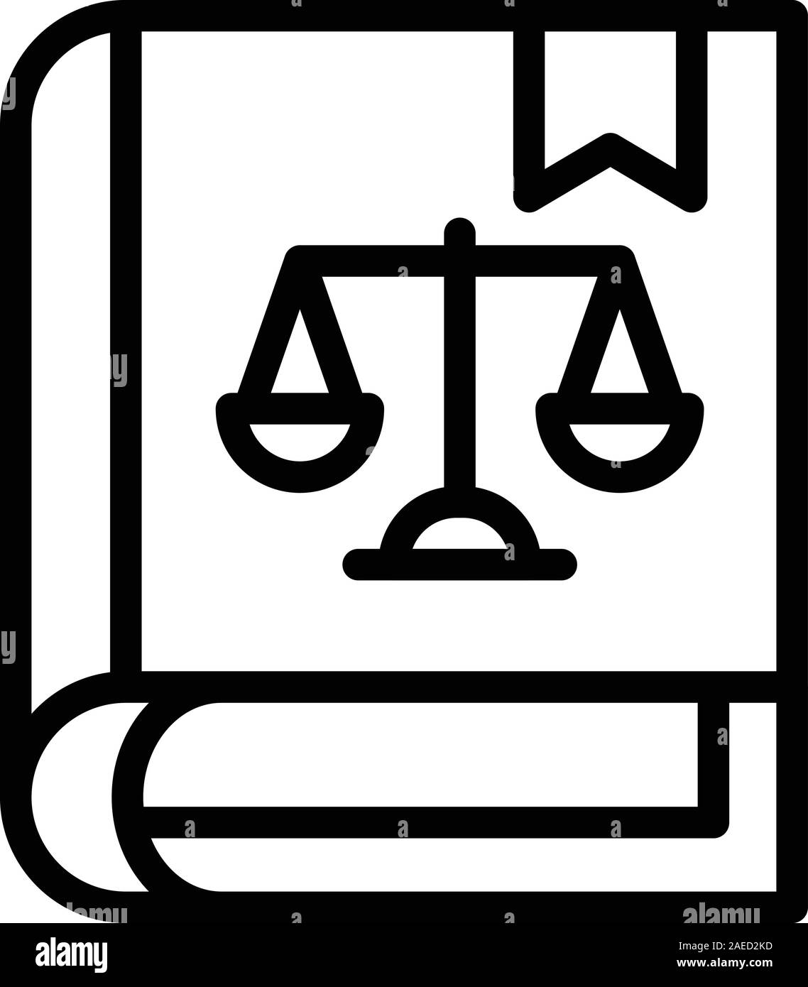 Justice book icon, outline style Stock Vector Image & Art - Alamy