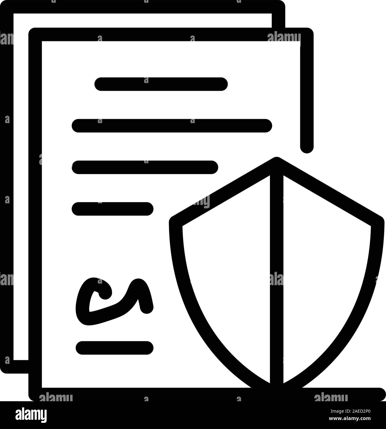 Paper shield justice icon, outline style Stock Vector Image & Art - Alamy