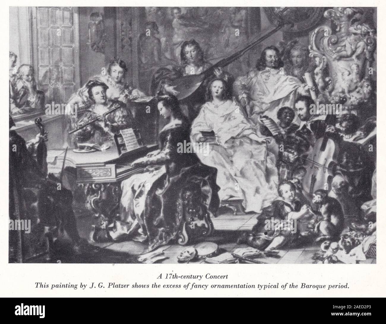 'A 17th Century Concert' by J. G. Platzer Stock Photo - Alamy