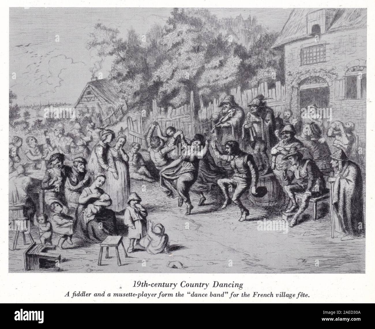 '19th Century Country Dancing' - A fiddler and a musette player form ...