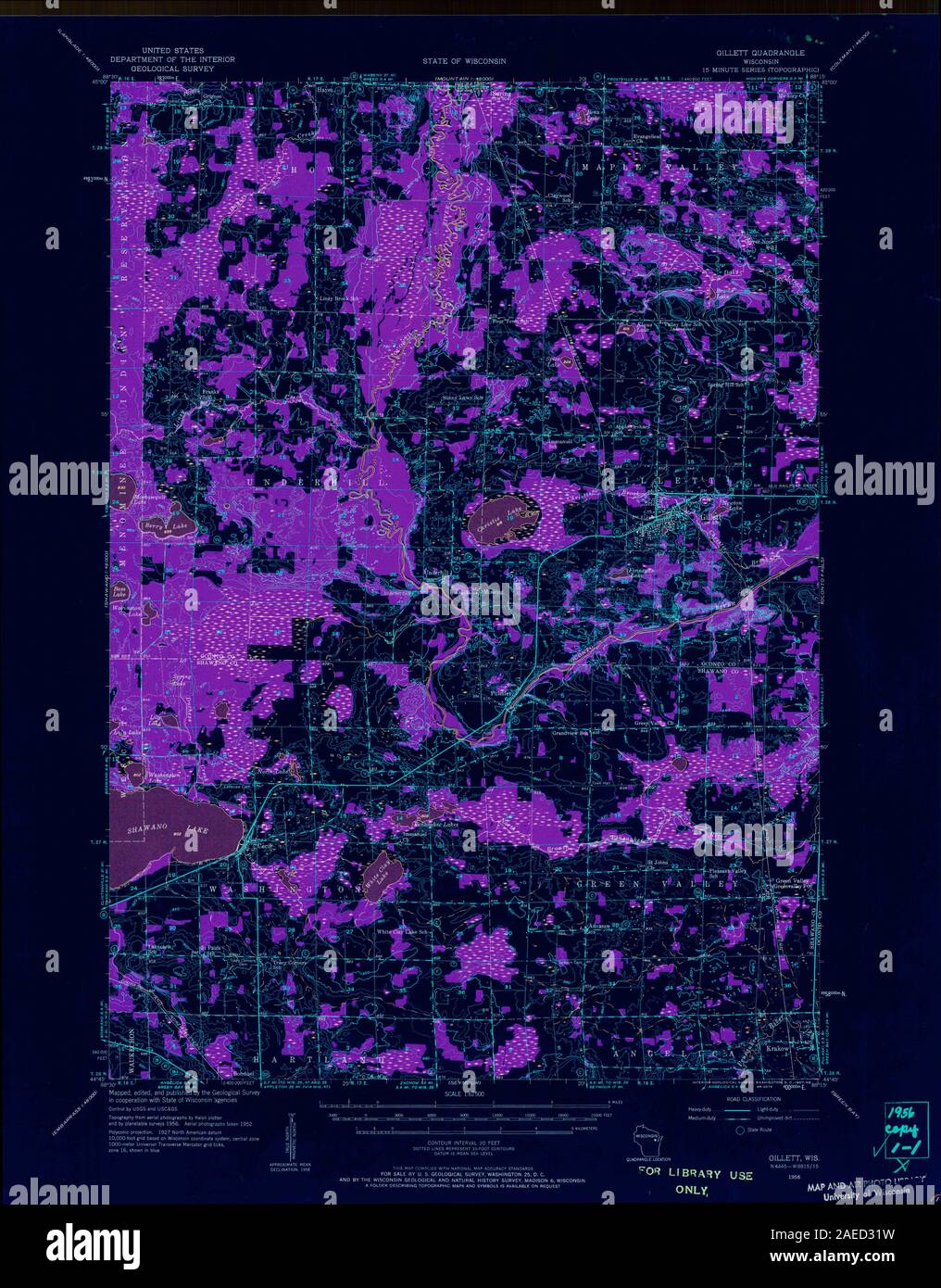 Gillett map hi-res stock photography and images - Alamy