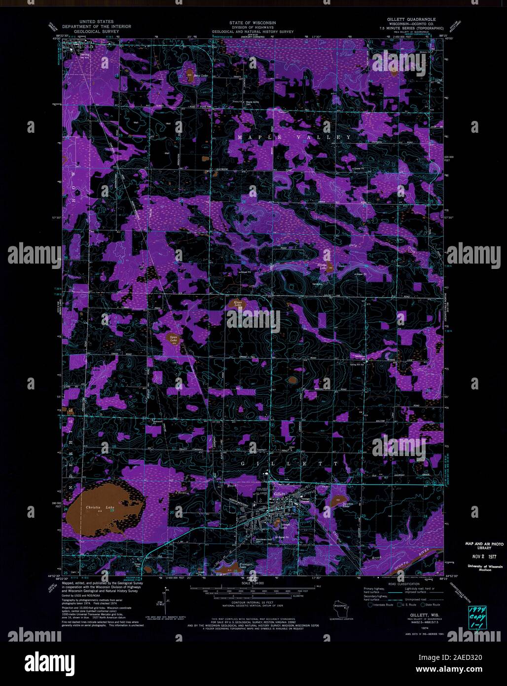 Gillett map hi-res stock photography and images - Alamy