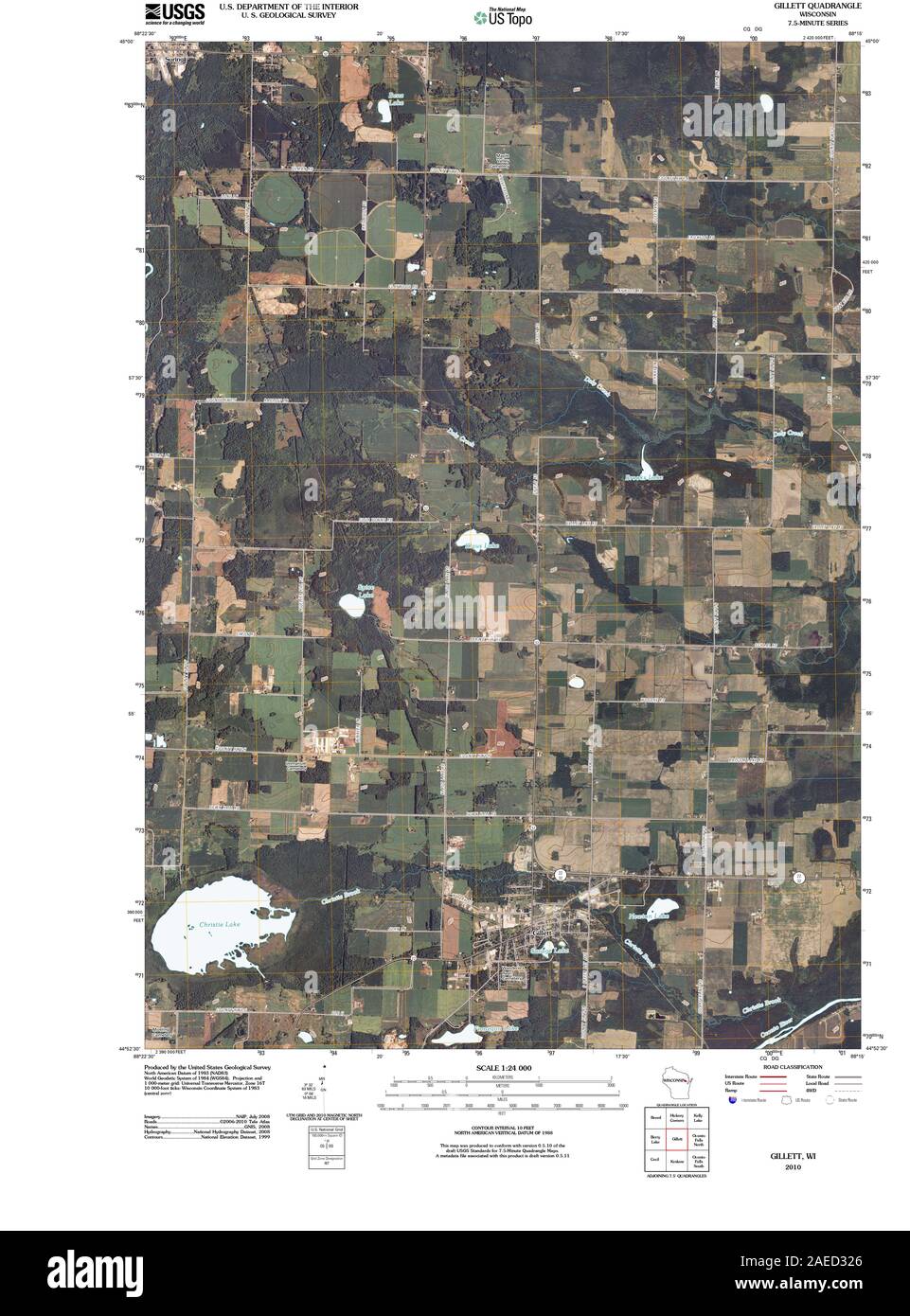 Gillett map hi-res stock photography and images - Alamy