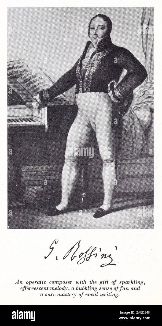 'Gioacchino Rossini' - An operatic composer Stock Photo - Alamy