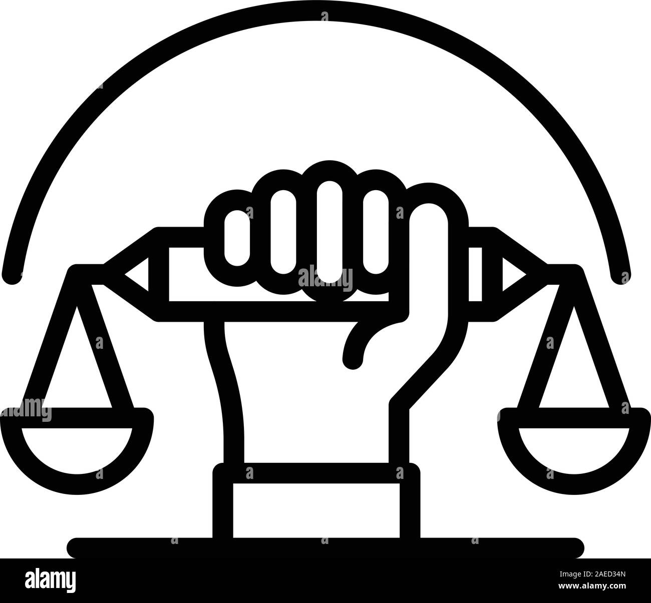 Hand balance justice icon, outline style Stock Vector Image & Art - Alamy