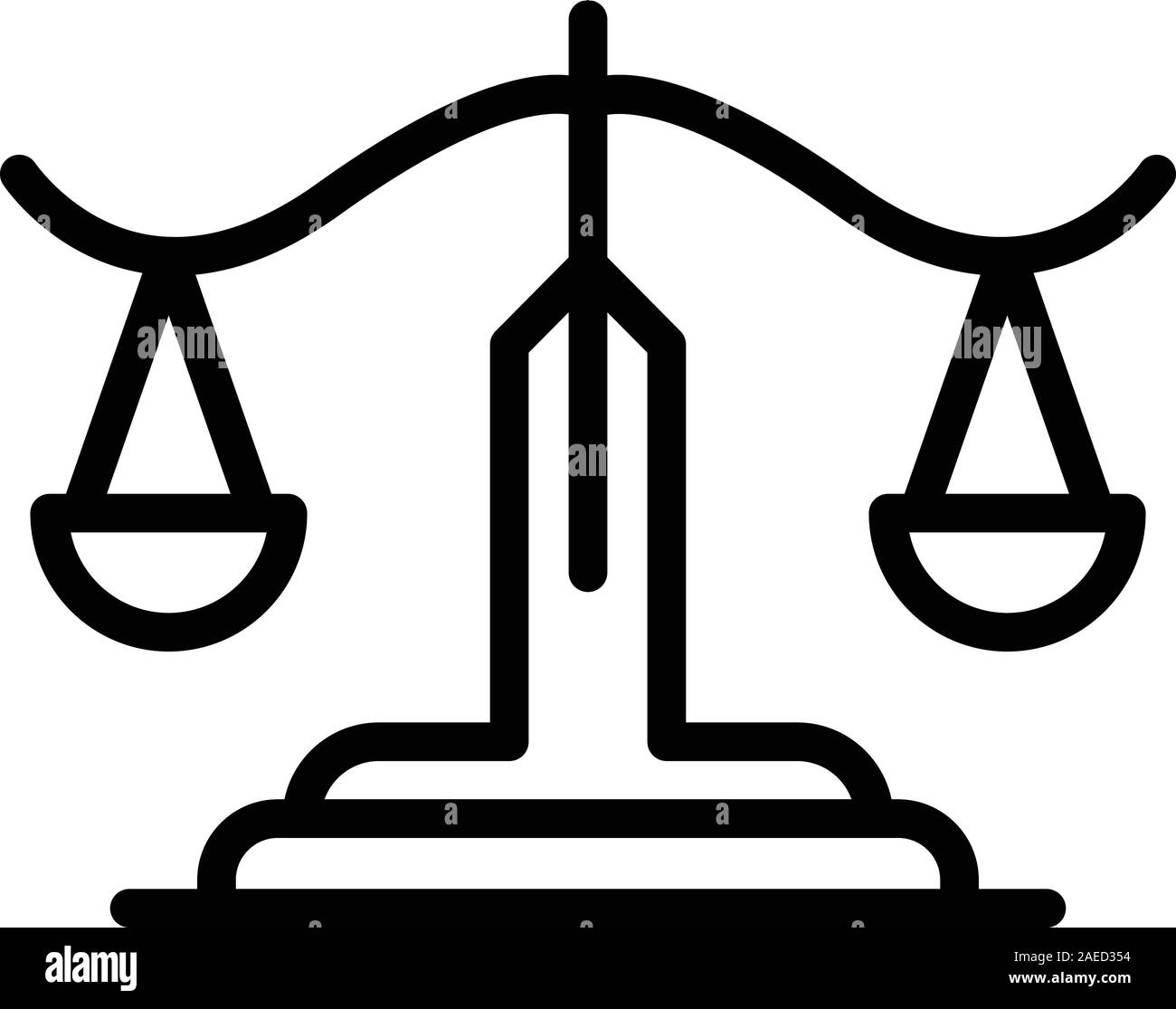 Protection justice balance icon, outline style Stock Vector Image & Art ...