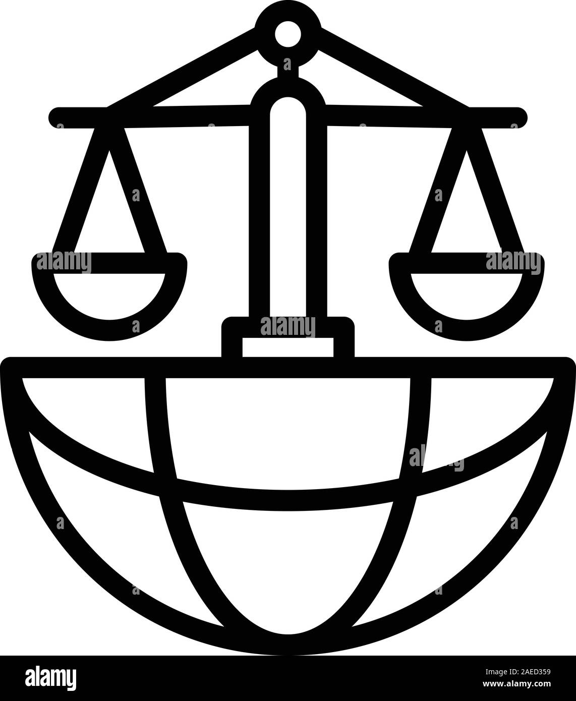 Courthouse balance icon outline Cut Out Stock Images & Pictures - Alamy