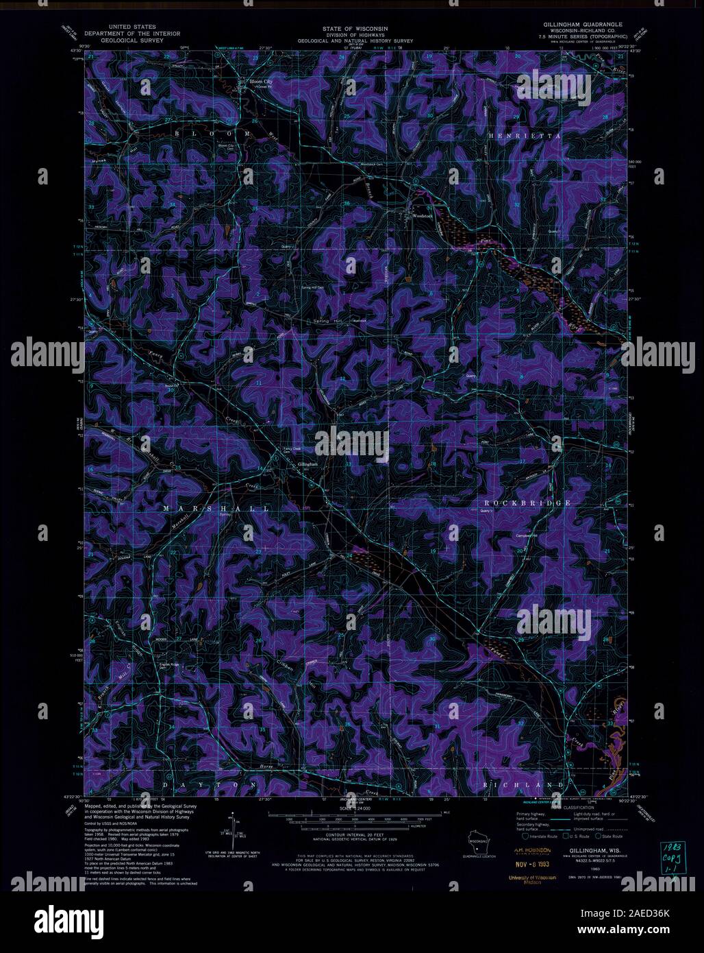 WI Gillingham 500491 1983 24000 Inverted Restoration Stock Photo - Alamy