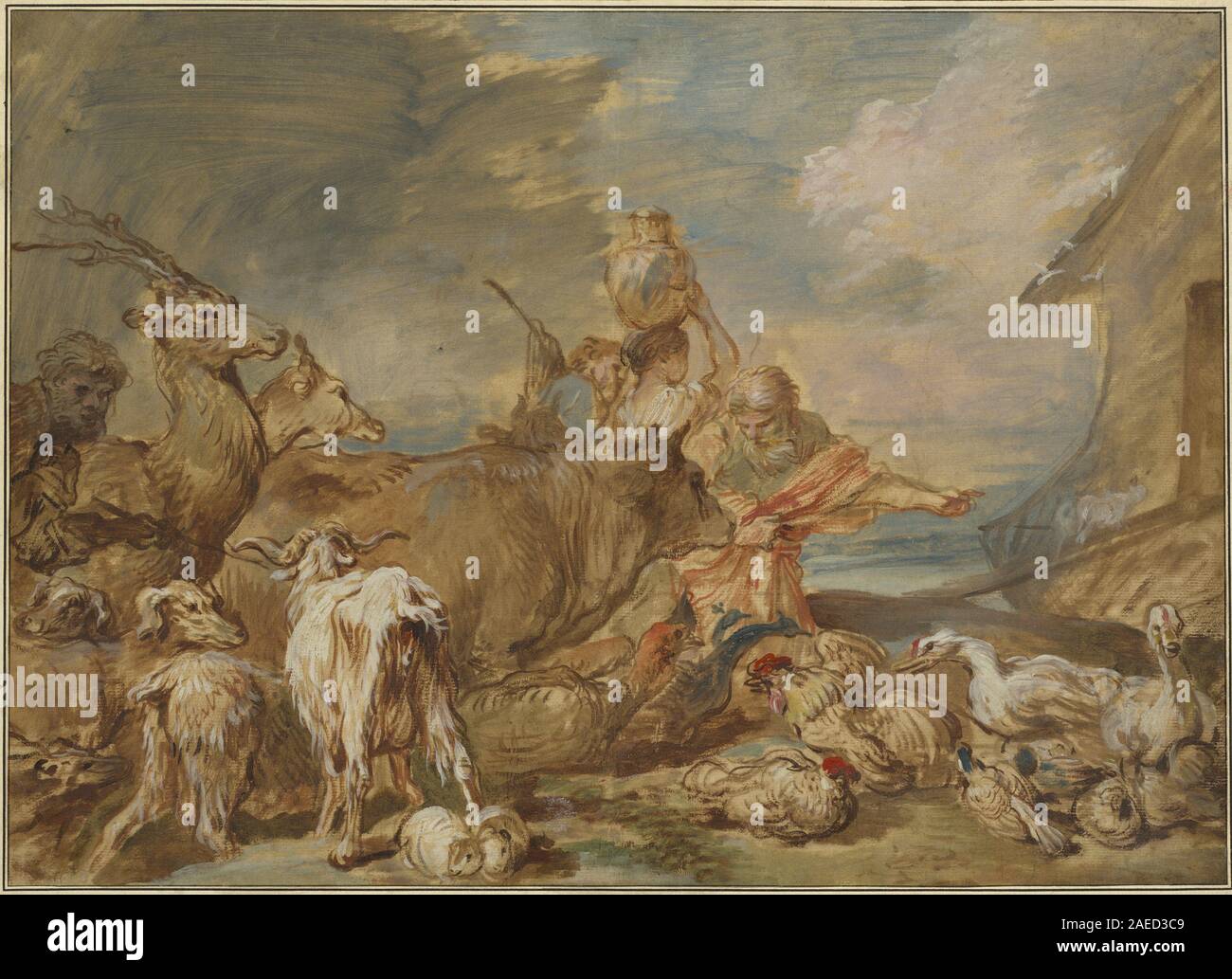 Noah leading the animals hi-res stock photography and images - Alamy