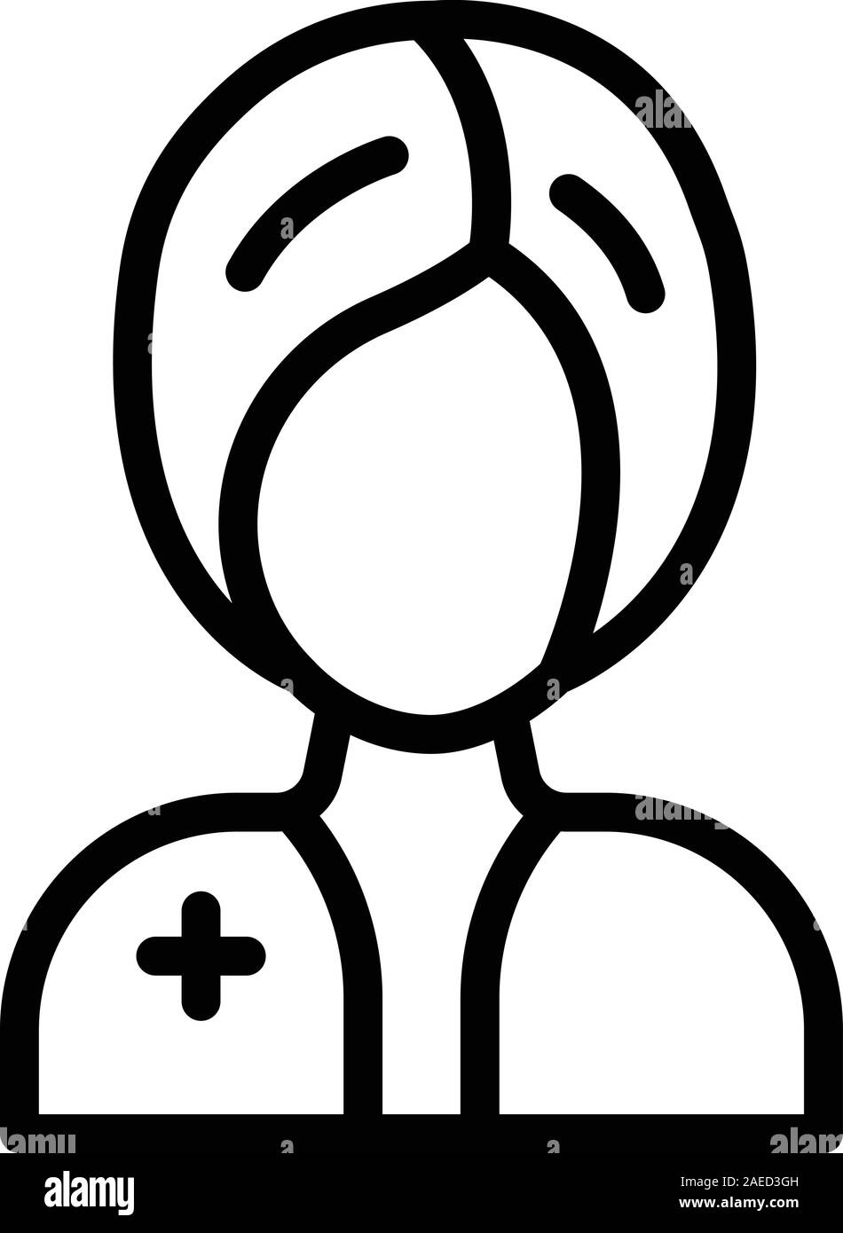 Medical nurse icon, outline style Stock Vector Image & Art - Alamy