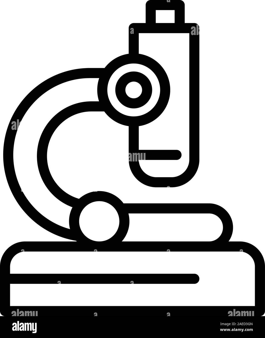 Microscope icon, outline style Stock Vector Image & Art - Alamy