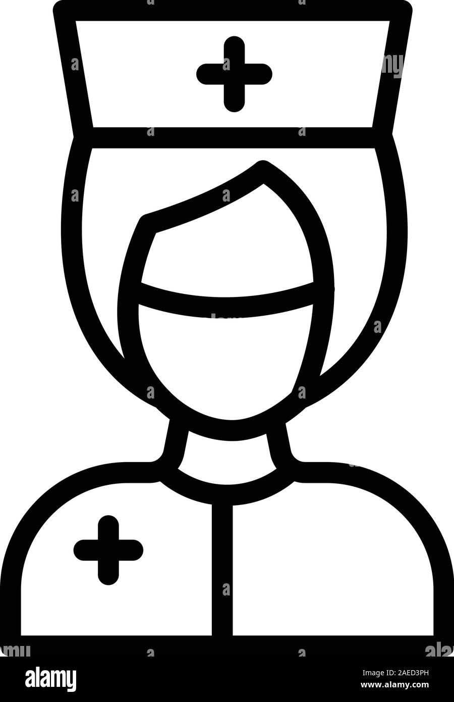 Hospital nurse icon, outline style Stock Vector Image & Art - Alamy