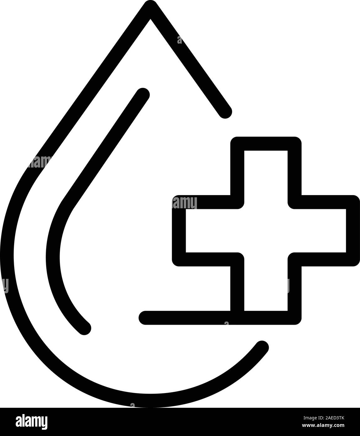 Blood medical drop icon, outline style Stock Vector Image & Art - Alamy