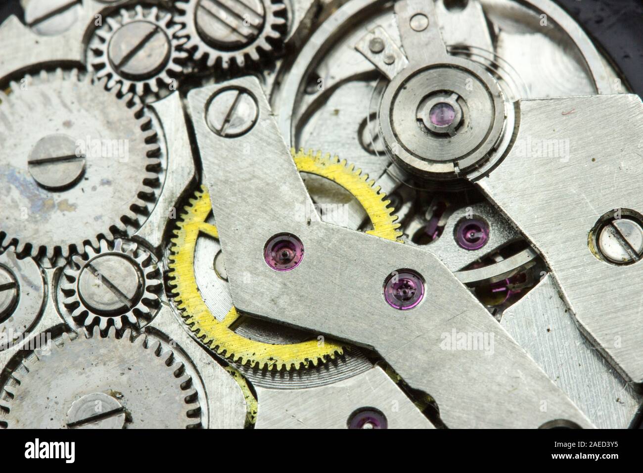 Movement wrist watch, grunge style. wrist watch mechanics Stock Photo ...