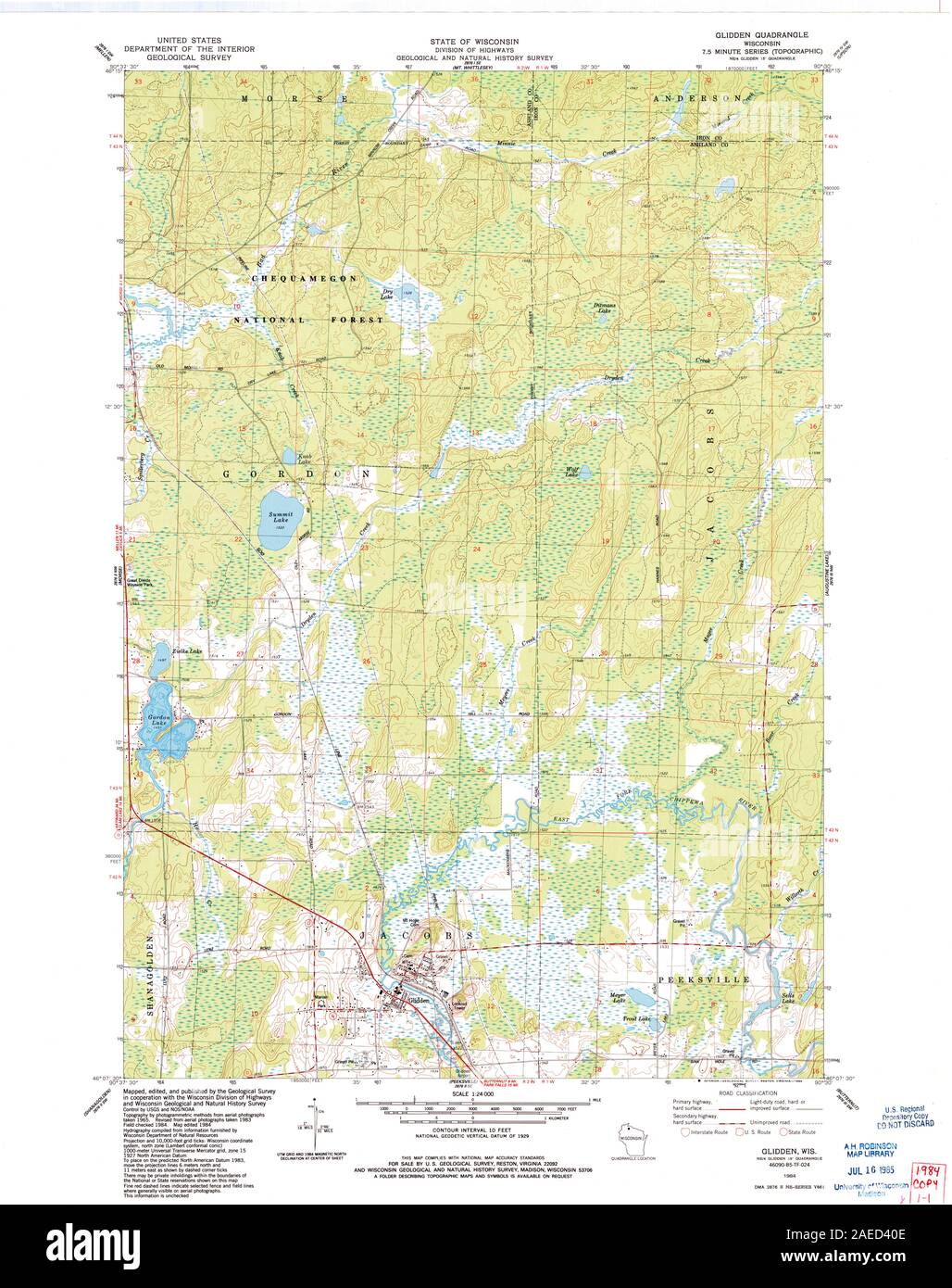 Map of glidden hi-res stock photography and images - Alamy