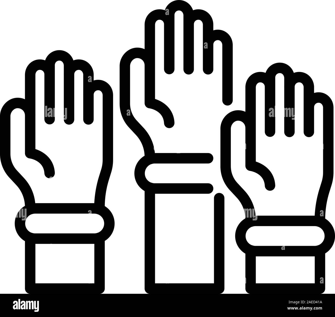 School hands up icon, outline style Stock Vector Image & Art - Alamy