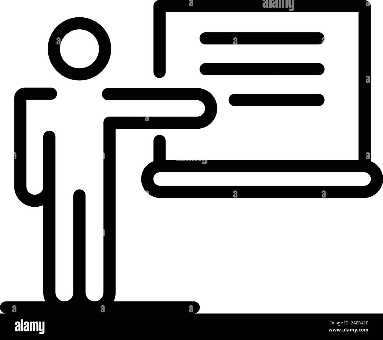 Student lesson icon, outline style Stock Vector Image & Art - Alamy