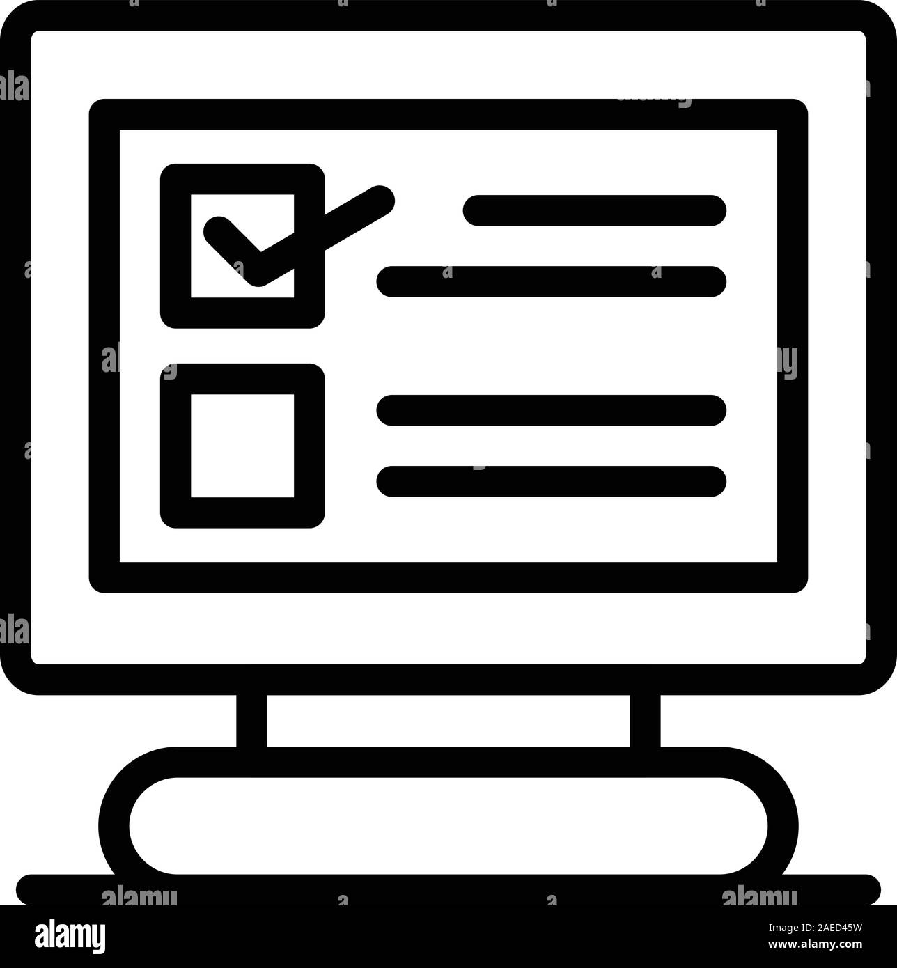 Computer test icon, outline style Stock Vector Image & Art - Alamy