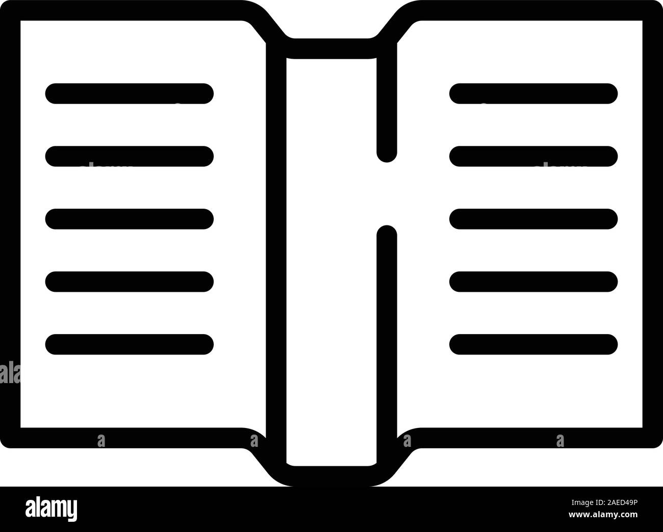 Open book icon, outline style Stock Vector Image & Art - Alamy