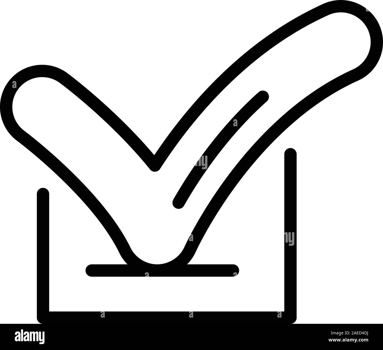 Approved sign icon, outline style Stock Vector Image & Art - Alamy