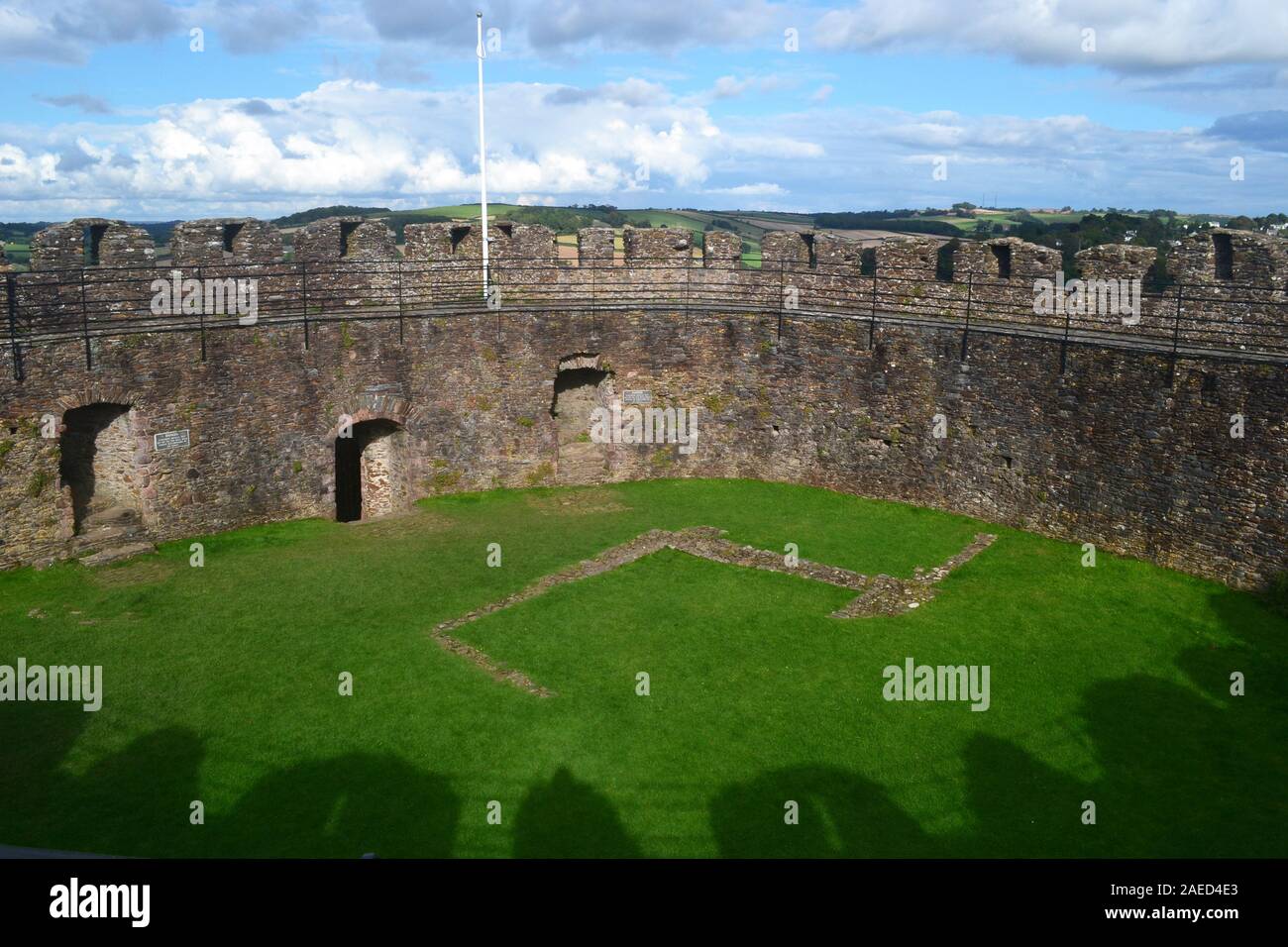 Inside Totnes Castle, Devon, UK Stock Photo - Alamy