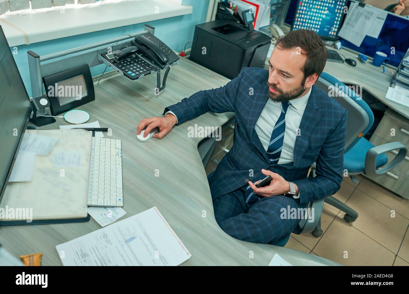 Elegant senior manager working desk hi-res stock photography and images ...