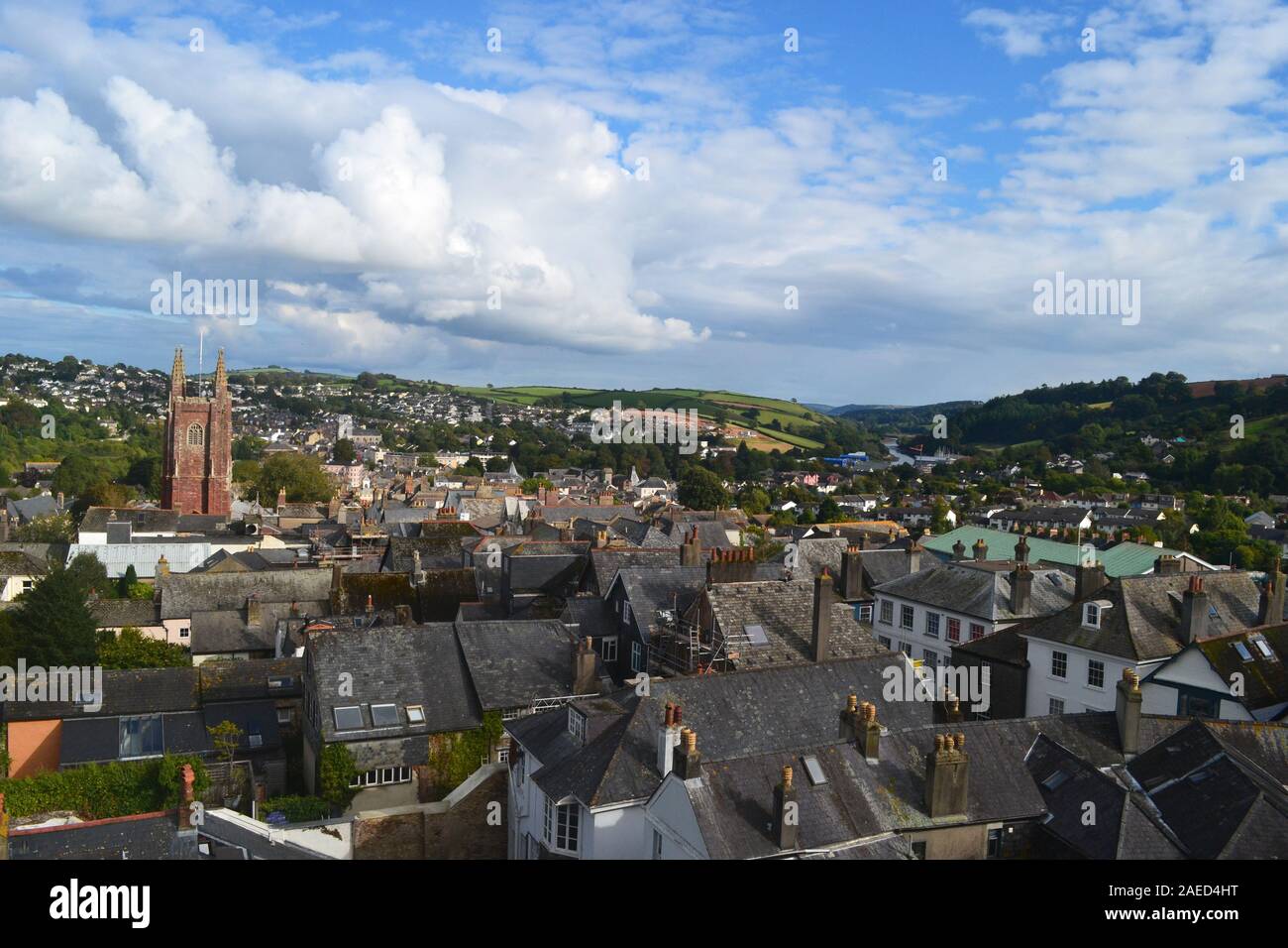 View from totnes castle hi-res stock photography and images - Alamy