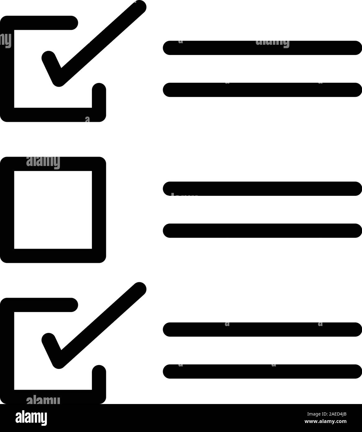 Checklist icon, outline style Stock Vector Image & Art - Alamy