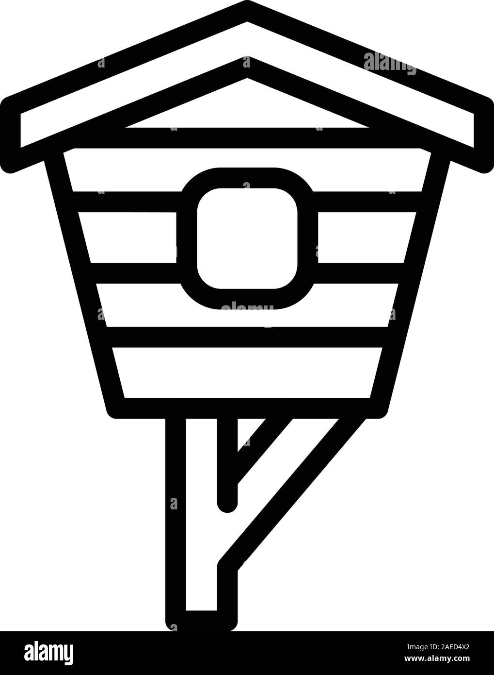 School bird house icon, outline style Stock Vector Image & Art - Alamy