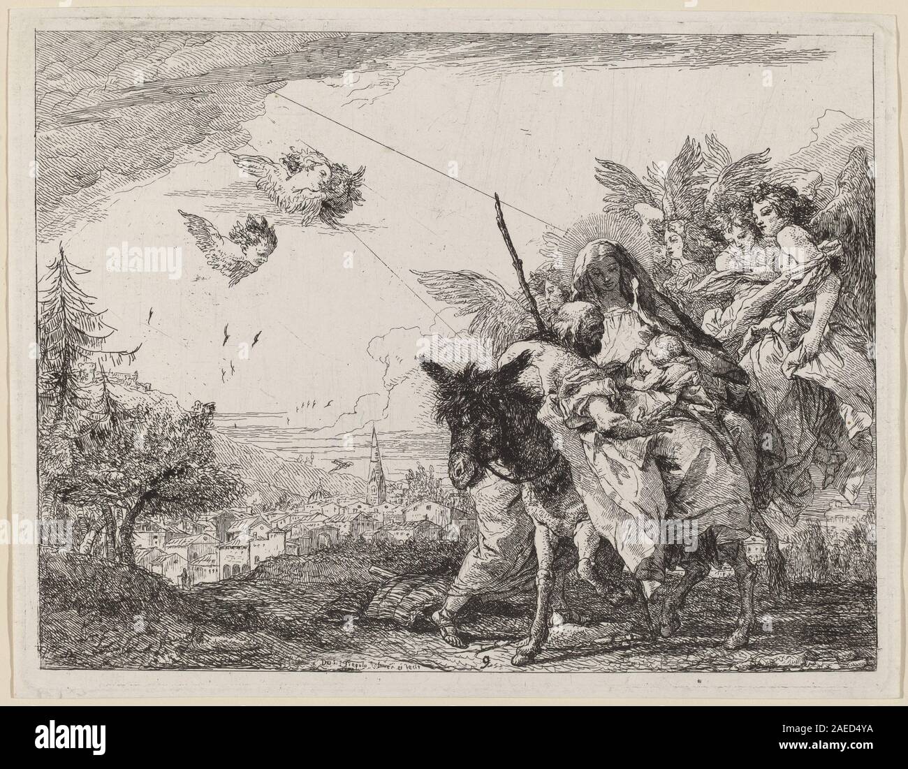 This print by Giovanni Domenico Tiepolo, published 1753, depicts Joseph ...