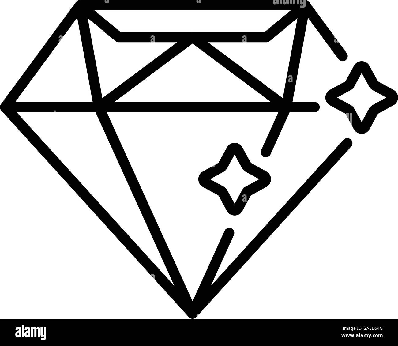 Diamond stone icon, outline style Stock Vector Image & Art - Alamy