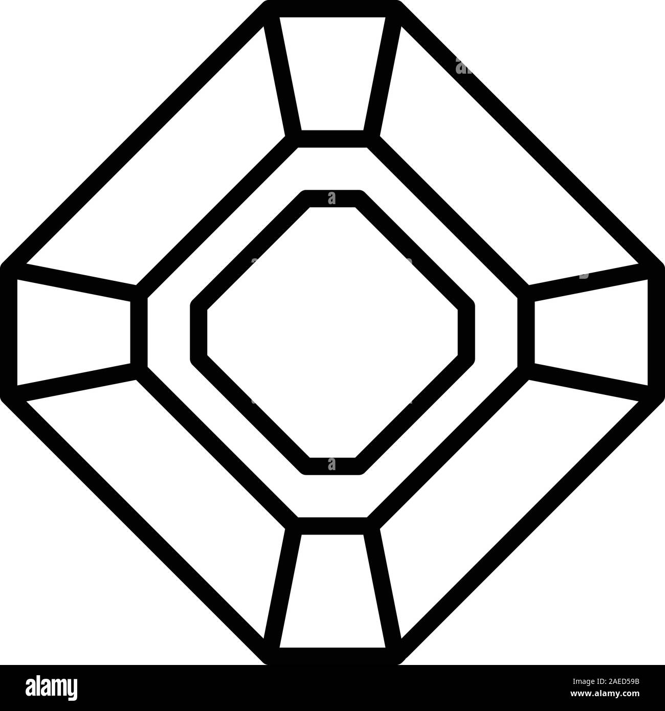 Ruby jewel icon, outline style Stock Vector Image & Art - Alamy