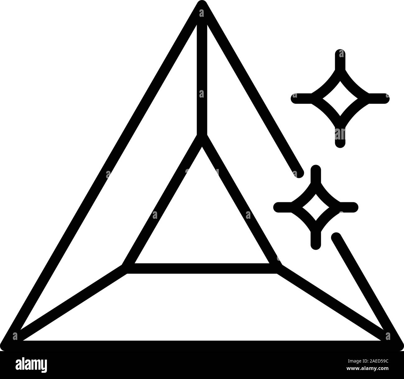 Triangular jewel icon, outline style Stock Vector Image & Art - Alamy