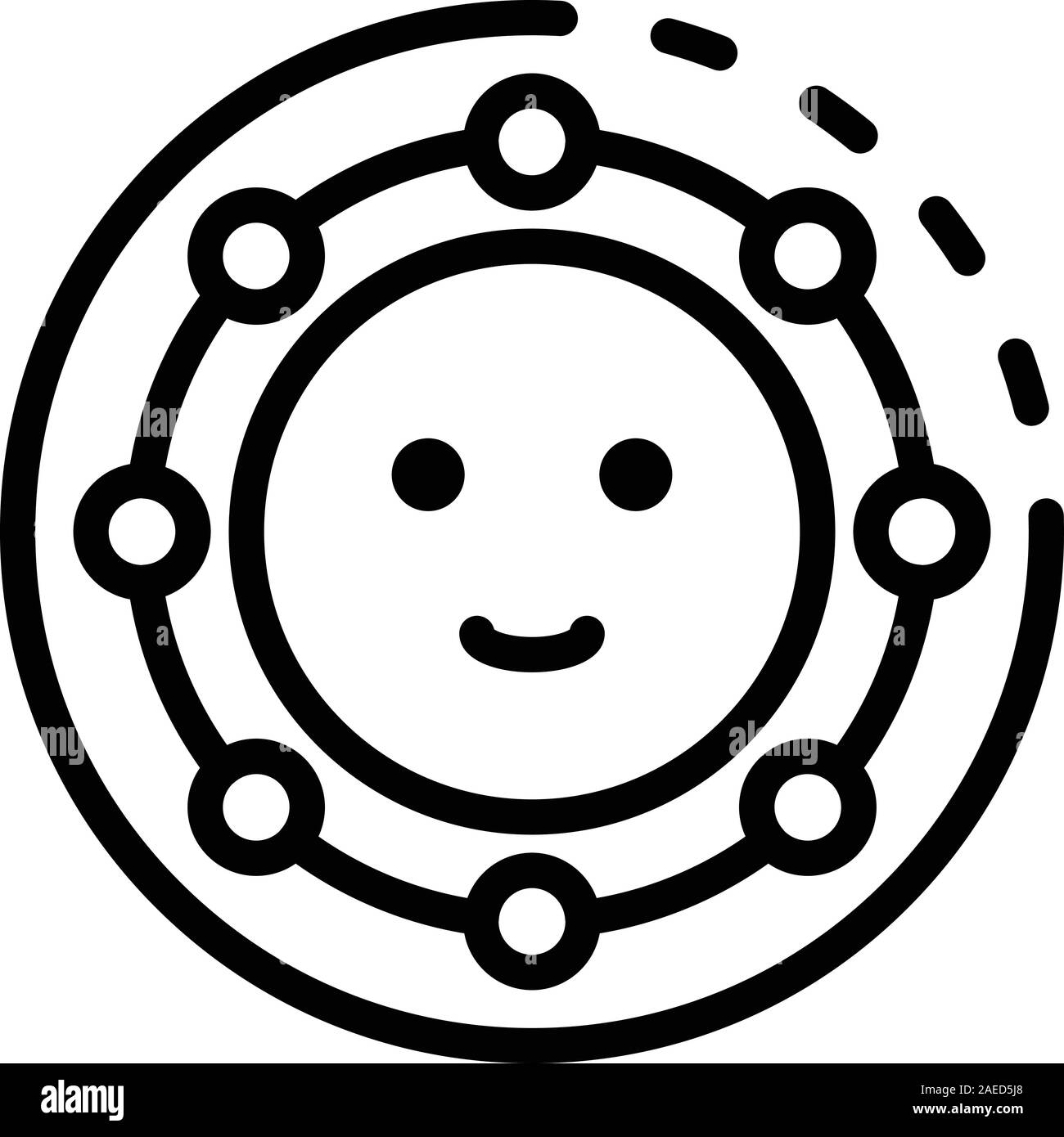Friendship smile icon, outline style Stock Vector Image & Art - Alamy