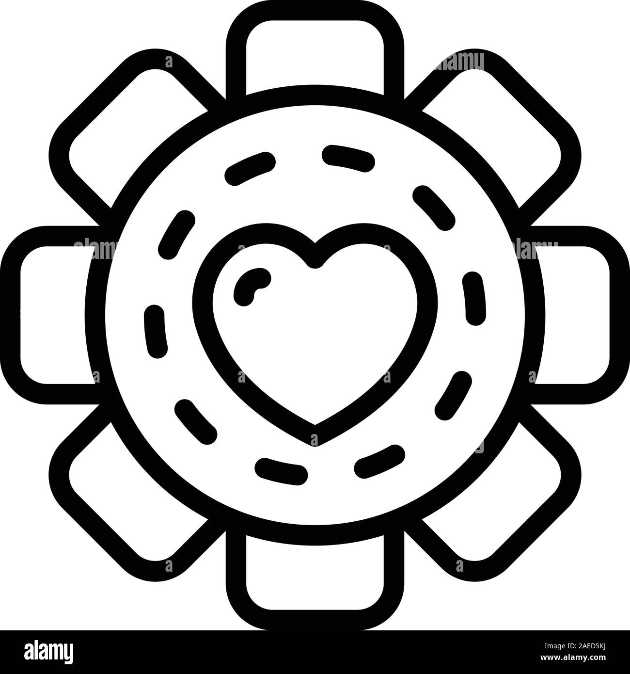 Friendship flower icon outline hi-res stock photography and images - Alamy