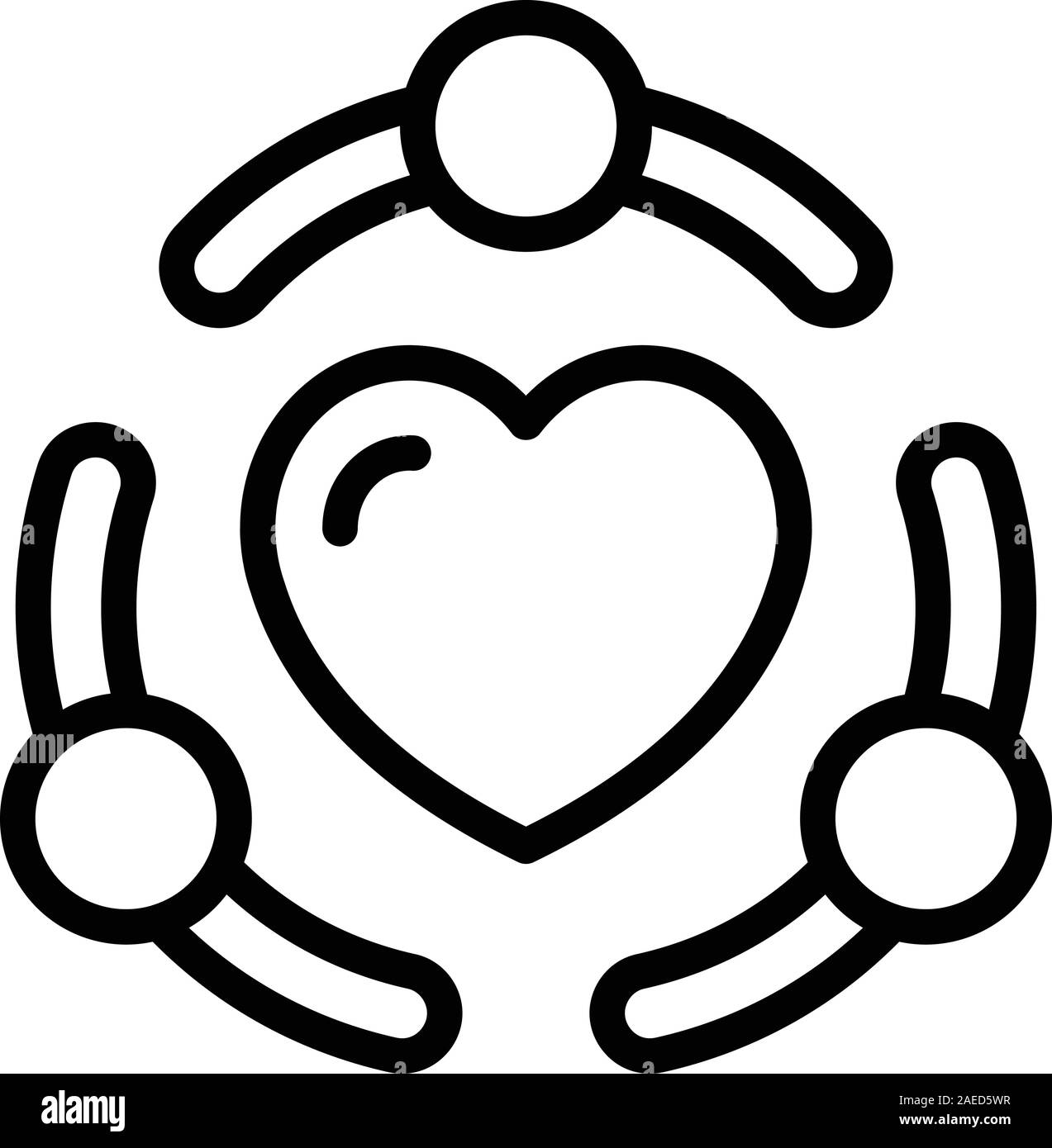 True friendship icon, outline style Stock Vector Image & Art - Alamy