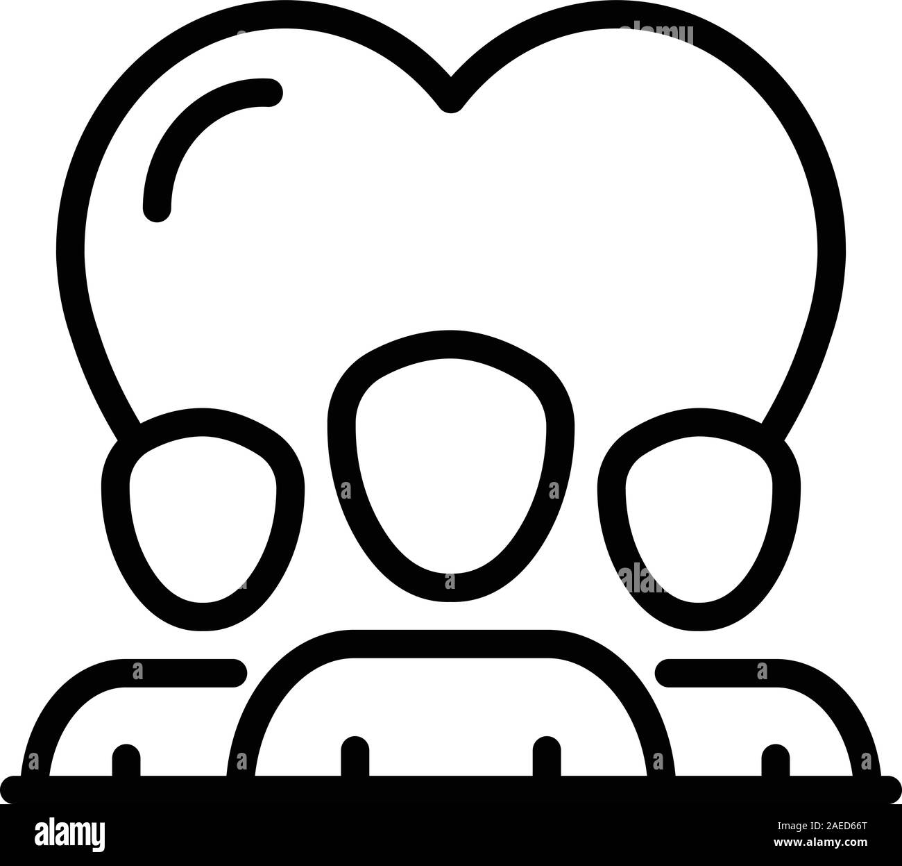 Love friendship icon, outline style Stock Vector Image & Art - Alamy