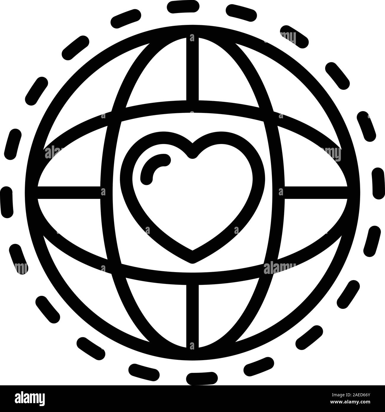 Global friendship icon, outline style Stock Vector Image & Art - Alamy