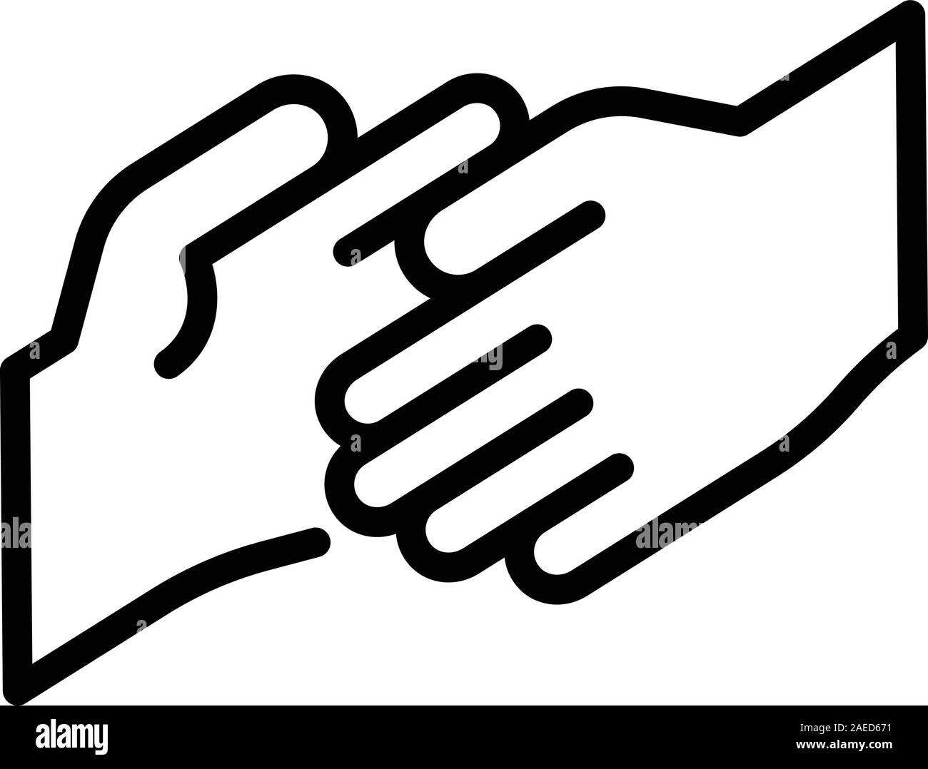 Friend hand help icon, outline style Stock Vector Image & Art - Alamy