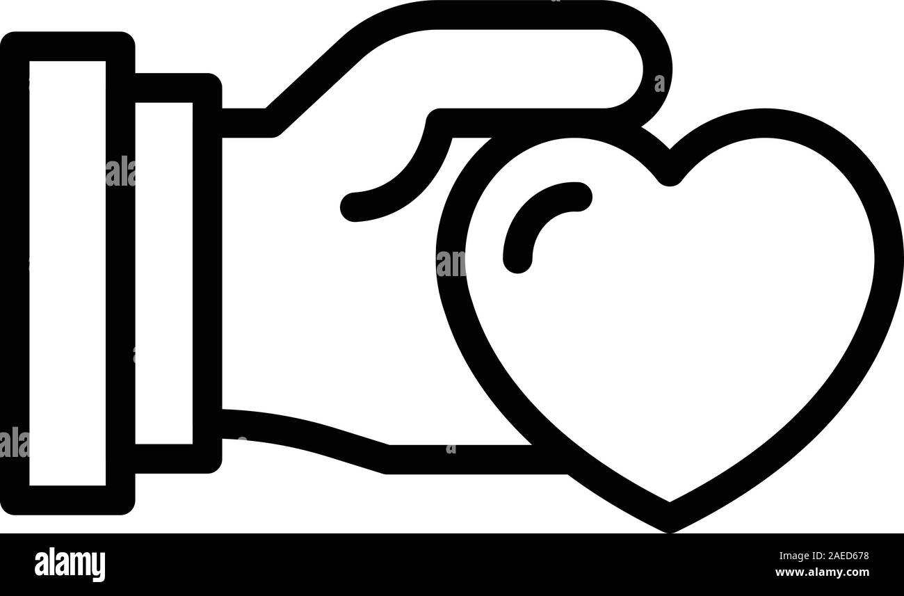 Give love icon, outline style Stock Vector Image & Art - Alamy