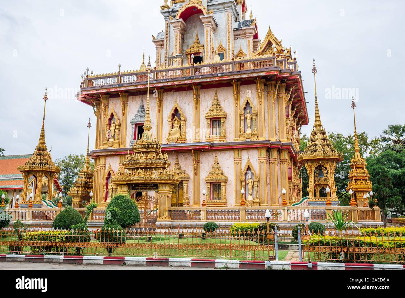 Wat Chalong temple, a popular tourist destination on Phuket island ...